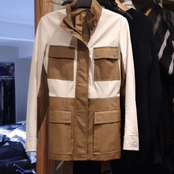 Theory | Jackets & Coats | Theory Jacket Leather And Cotton Combo ...